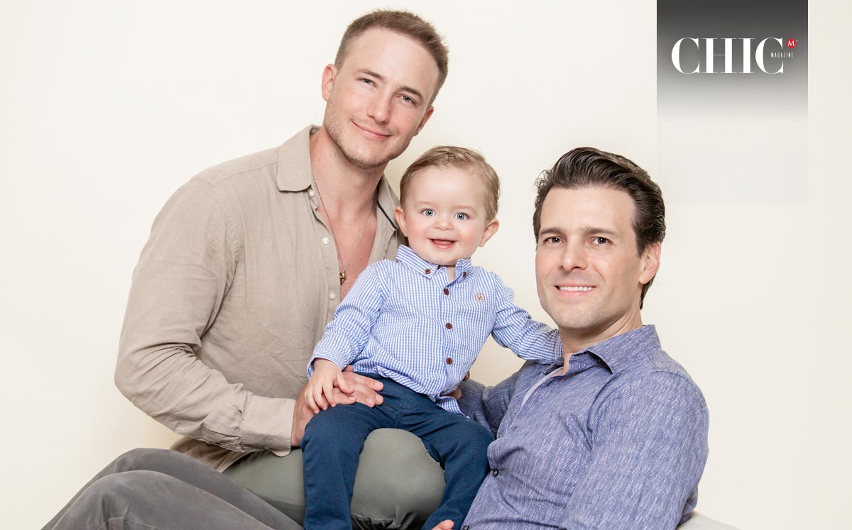 Yannick Strickler y Manuel Alonso son los orgullosos papás de su hijo